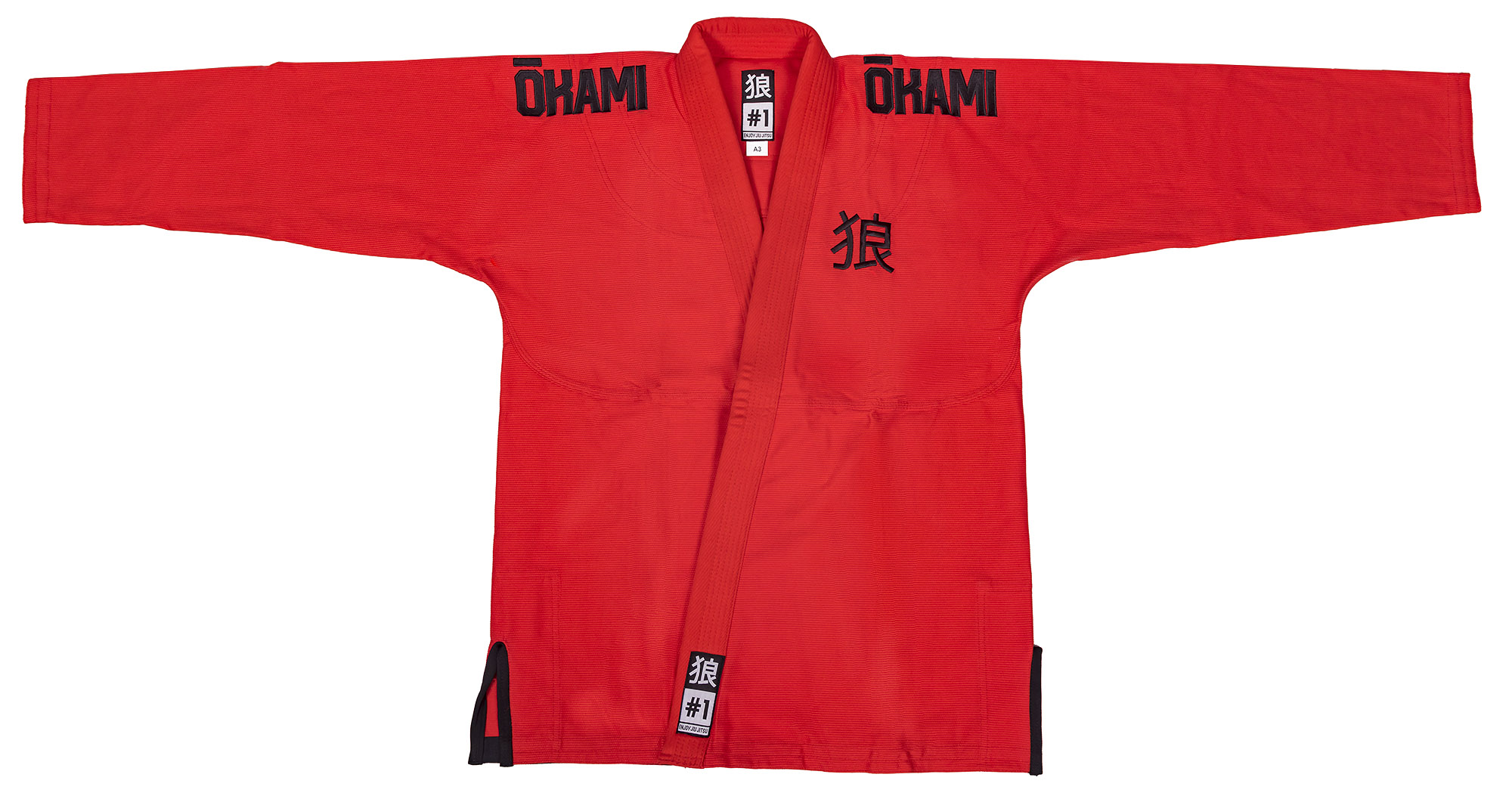 OKAMI BJJ Gi kanji NextGen - red - MMATeam.gr