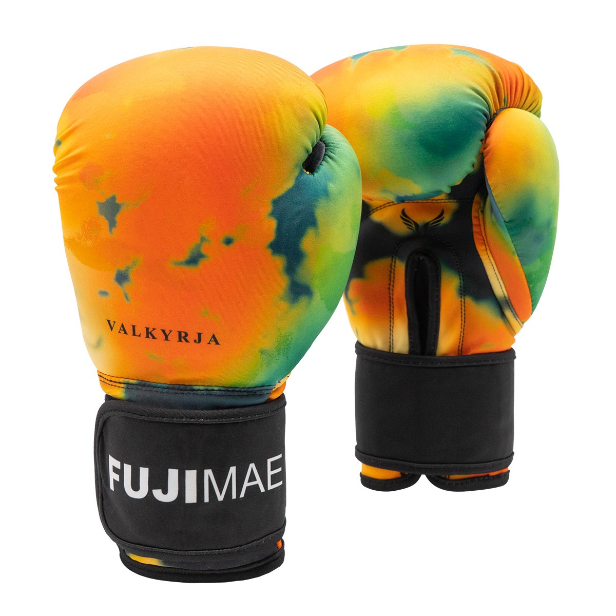 FUJIMAE Valkyrja Boxing Gloves -orange/green - MMATeam.gr