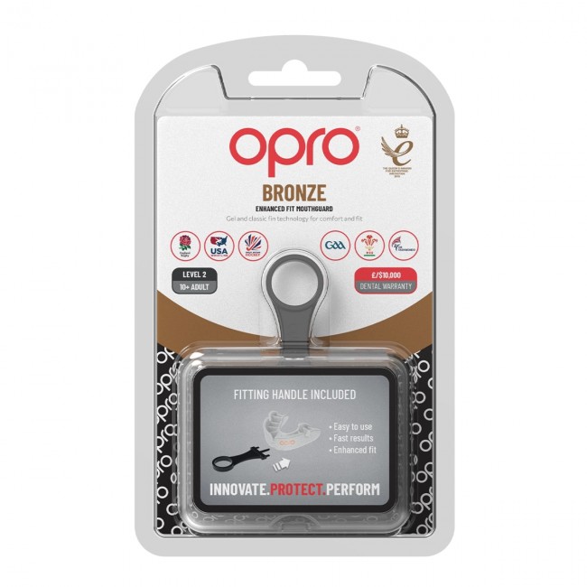 Opro BRONZE series GeN5 Protective Mouthguard -white - MMATeam.gr