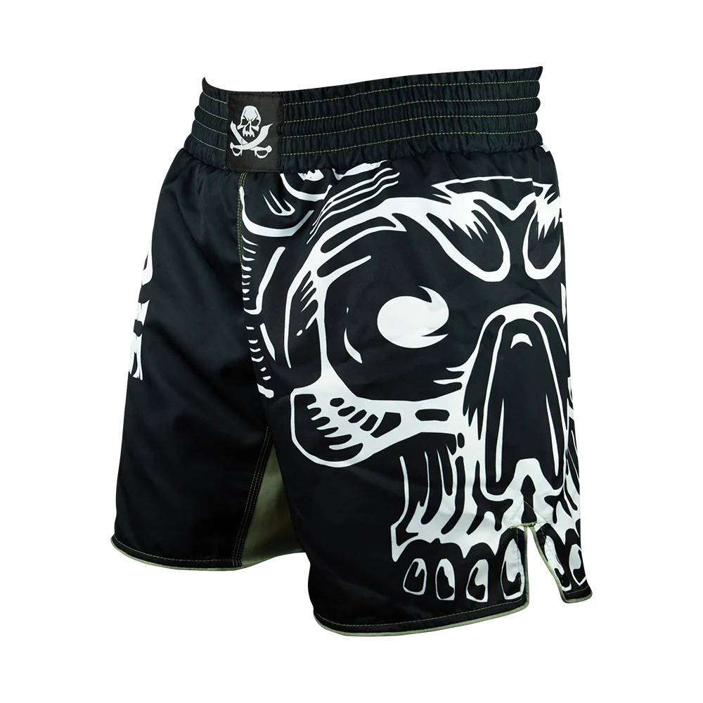 Pride Or Die Pirate v2 MMA Shorts - Black - MMATeam.gr