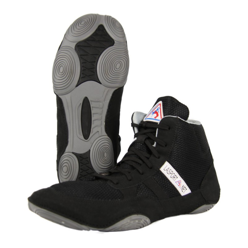LASPORT Wrestling Shoes Black MMATeam gr LASPORT Wrestling Shoes Black MMATeam gr