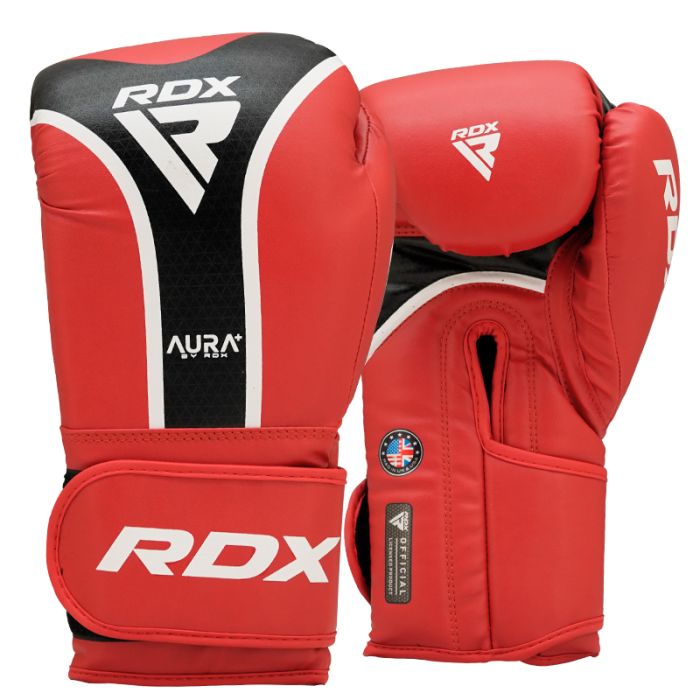 RDX Aura T17 Boxing Gloves - RED - MMATeam.gr
