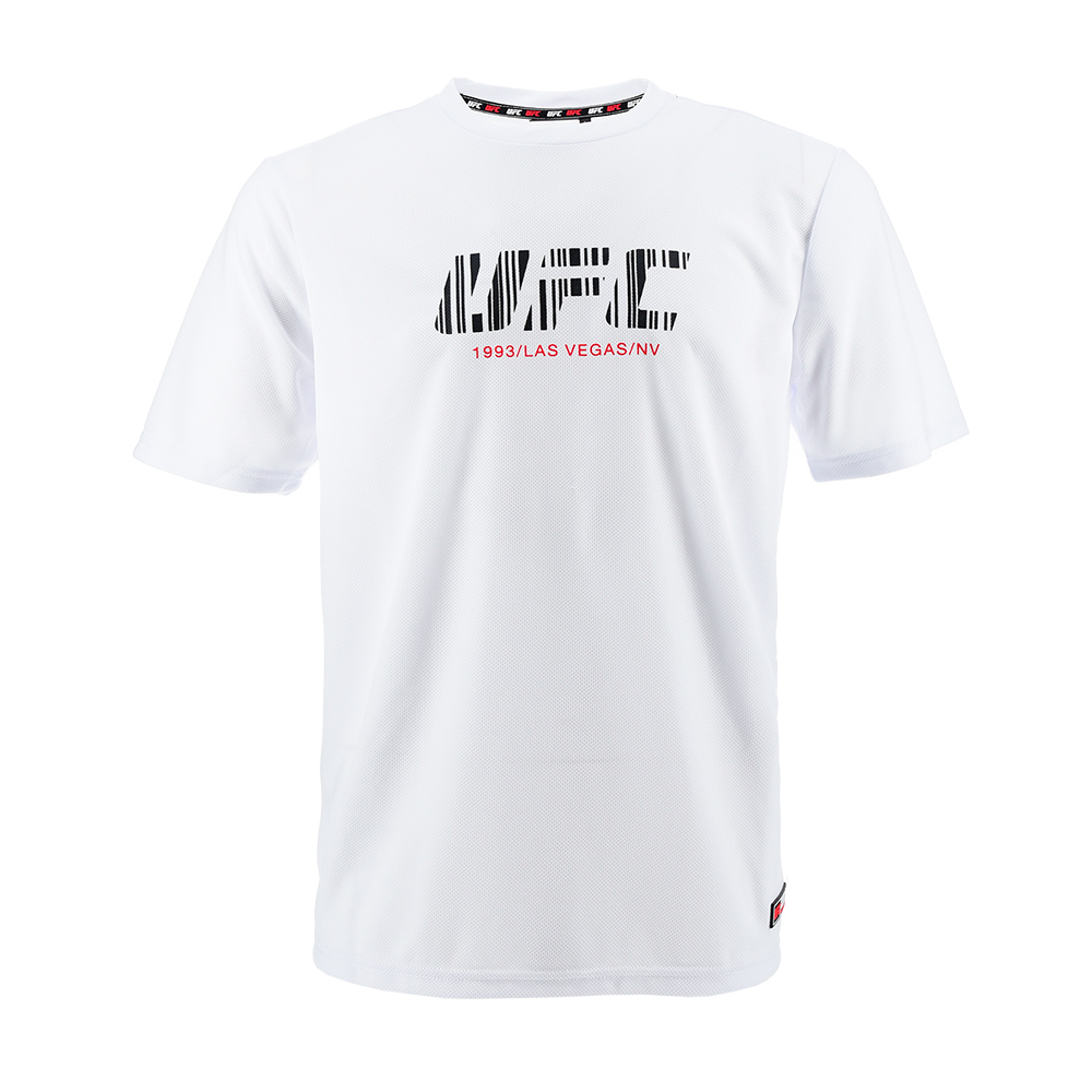 UFC OFFICIAL LOGO dry fit LINES-WHITE - MMATeam.gr
